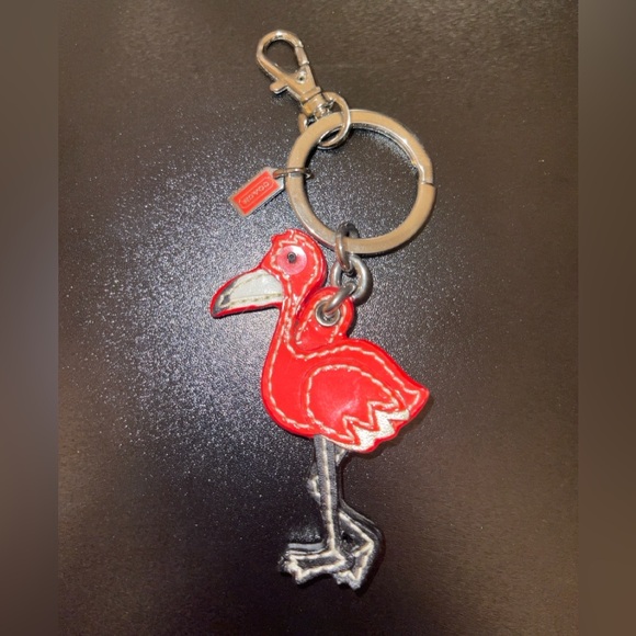 Coach | Accessories | Coach Red Flamingo Keychain Fob Bag Charm | Poshmark